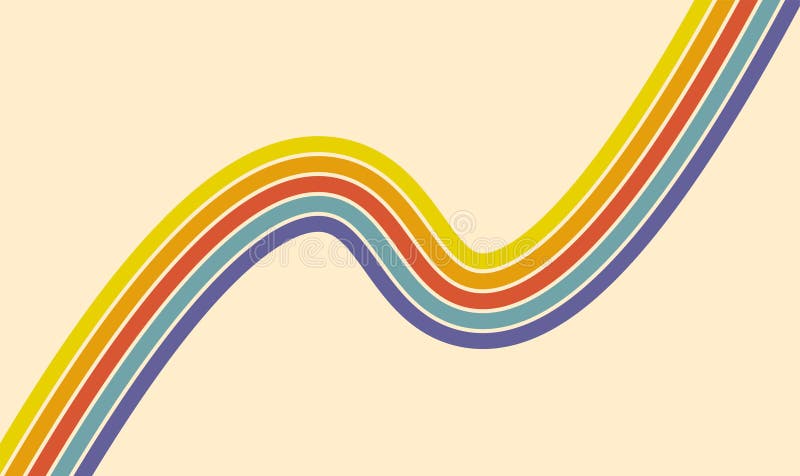 Abstract Background of Rainbow Wavy Line Designs Vector Pattern Ready ...