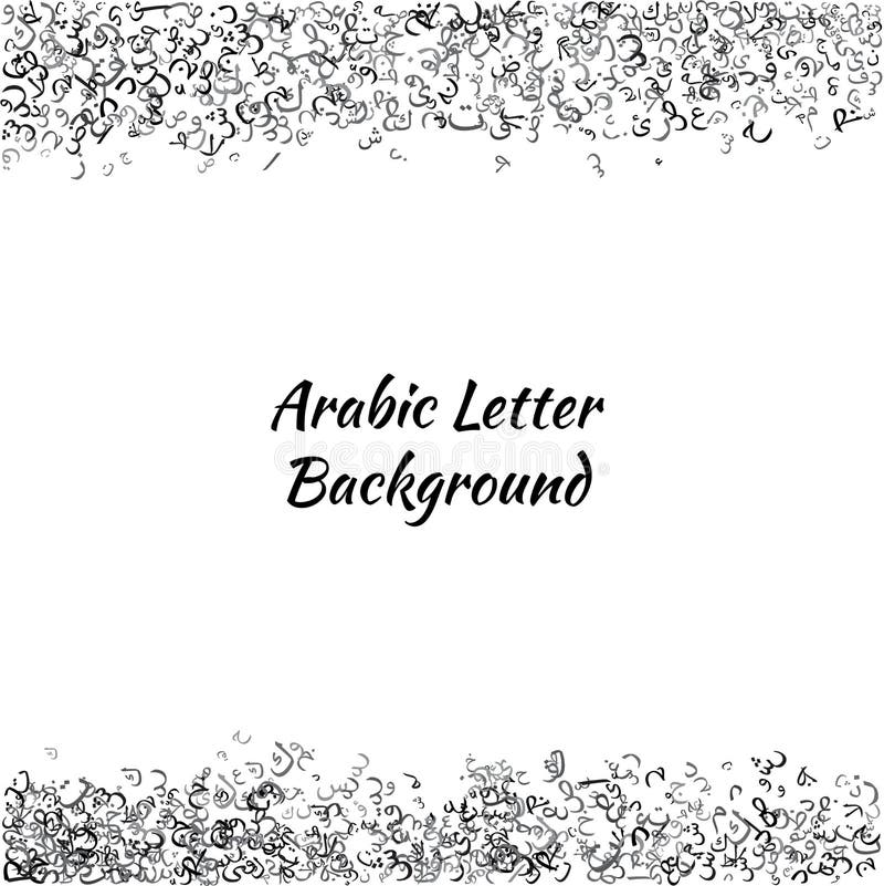 Abstract Background Random Arabic Letters-Vector Illustration Stock ...