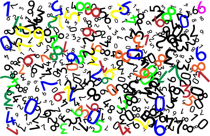 Random color numbers stock illustration. Illustration of design - 19581869