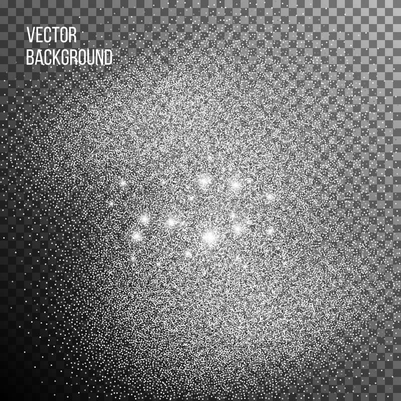 Abstract Background of Random Falling Silver Dots Stock Vector ...