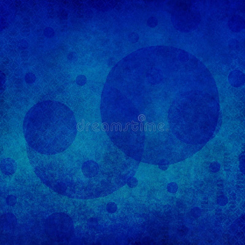 Random Pattern of Dark Blue Circles on a Mottled Lighter Blue Abstract ...