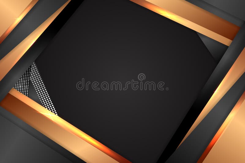 Abstract Background Rectangle Shape with Black and Bronze Color Stock ...