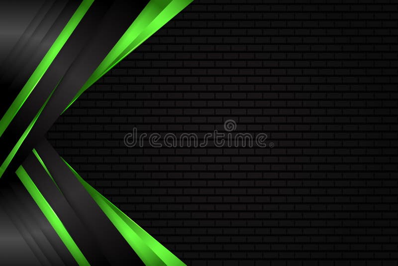 Abstract Background Rectangle Shape with Black and Green Color Stock ...