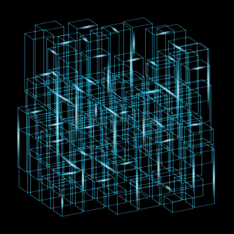 Abstract Background with Rectangular Structure - Vector Illustration ...