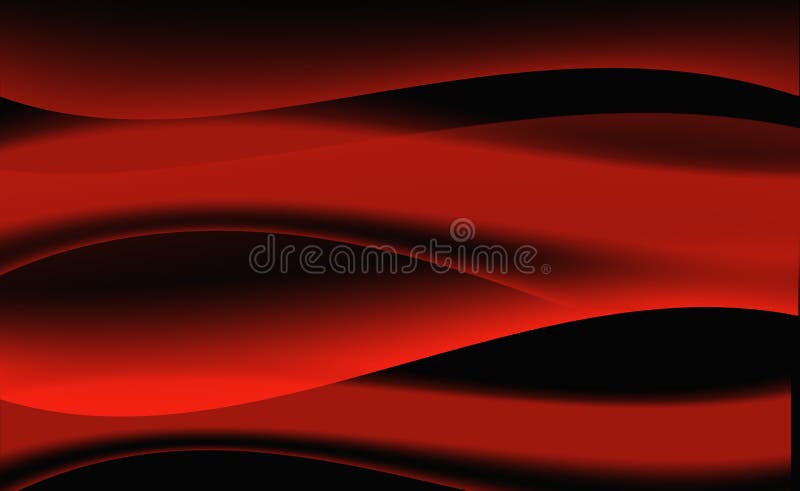 Abstract Background of Red and Black Color with Waves. the Concept of ...