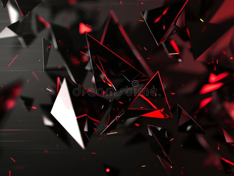 Abstract Background with Red and Black Triangles. Perfect for ...