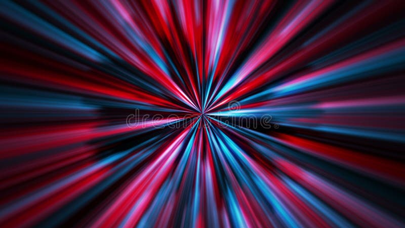 Abstract Blue, Red Glow Background with Time Warp Zoom Effect and Light ...