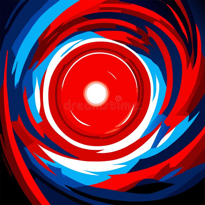 Abstract Background with Red and Blue Circles. Vector Illustration for ...