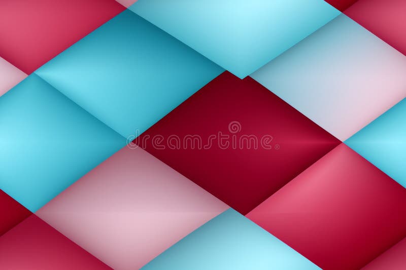 An Abstract Background with Red and Blue Squares Stock Illustration ...