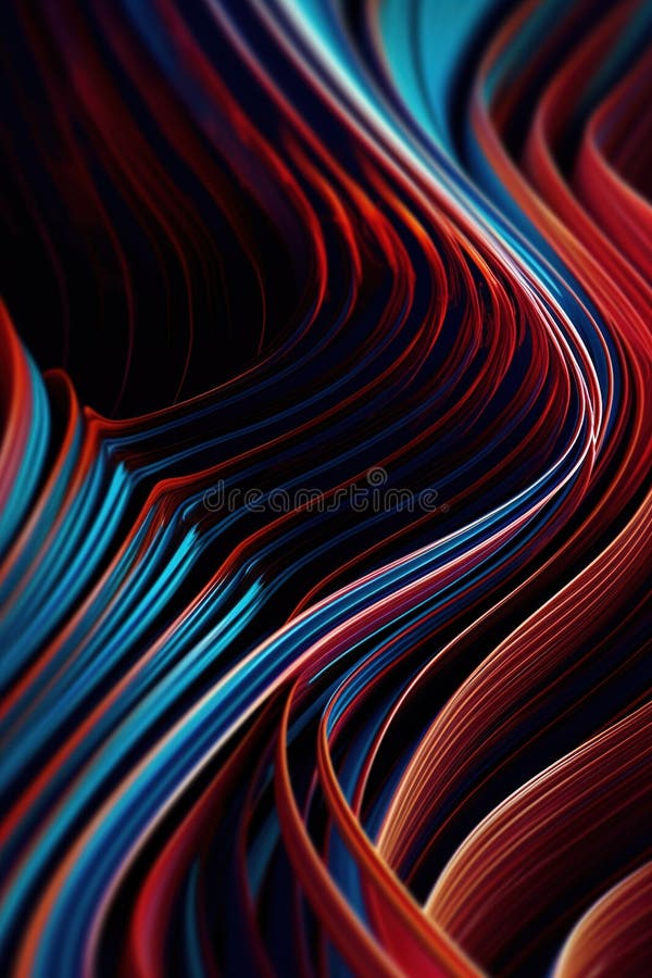 Abstract Background with Red and Blue Wavy Lines. Stock Illustration ...