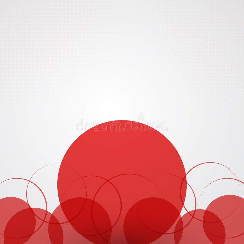 Abstract Background with Red Circles and Halftone Stock Vector ...
