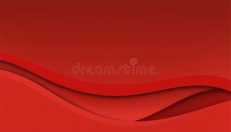 Abstract Background, Red Color, Curving Lines, Dynamic Flow, Smooth ...