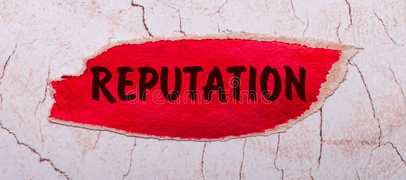 On an Abstract Background of Red Color the Text REPUTATION Stock Image ...