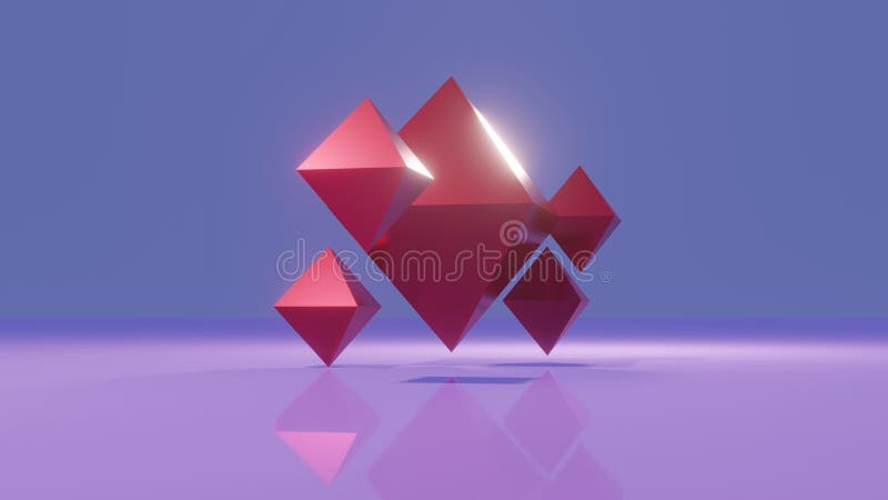 Abstract Background Red Cube Mirror Wallpaper High Resolution Stock ...