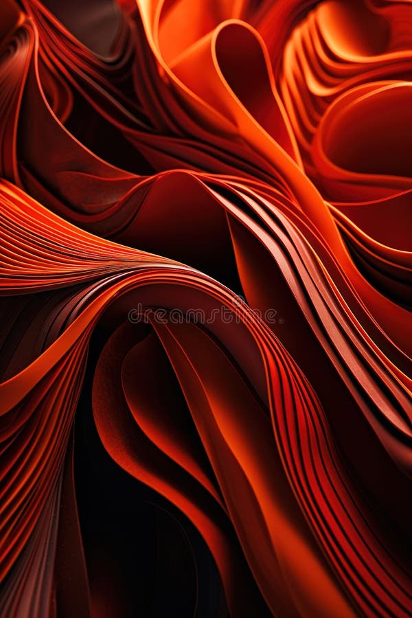 Abstract Background with Red Curved Lines. Stock Illustration ...