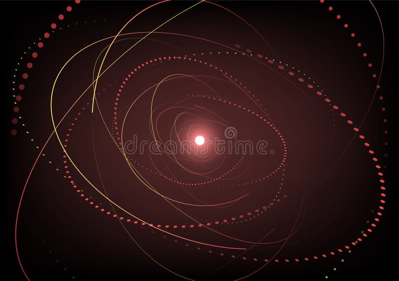 Abstract Background with Red Dash Circles Elements Stock Illustration ...