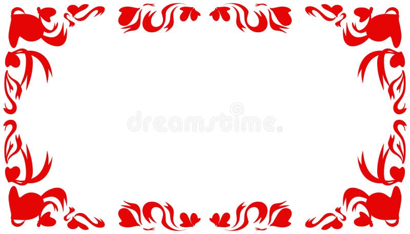 Abstract Background with a Red Frame Stock Vector - Illustration of ...
