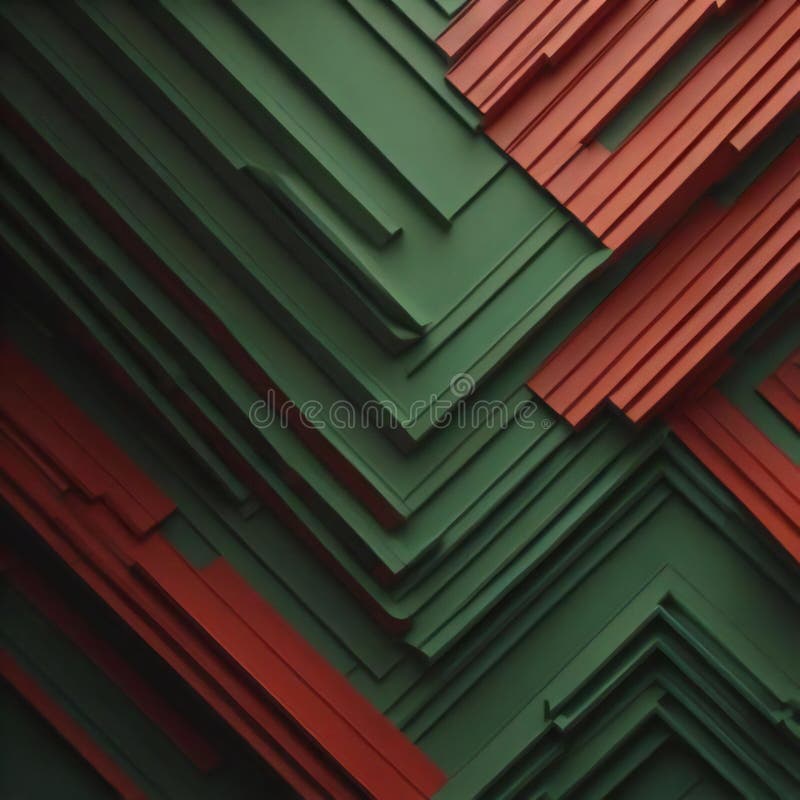Abstract Background of Red and Green Geometric Shapes in a Modern Style ...