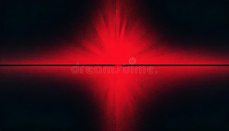 Abstract Background with Red Light Rays on Black Metal Surface. Stock ...