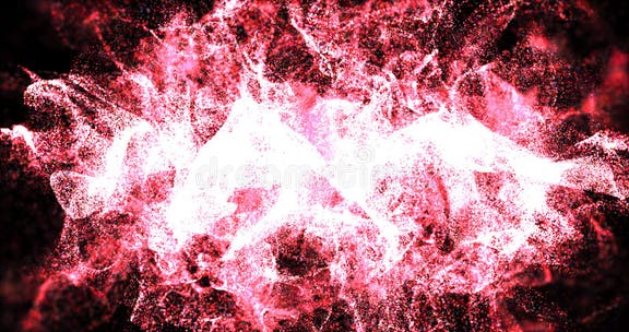 Abstract Background of Red Moving Flying Small Particles Waves of Smoke ...