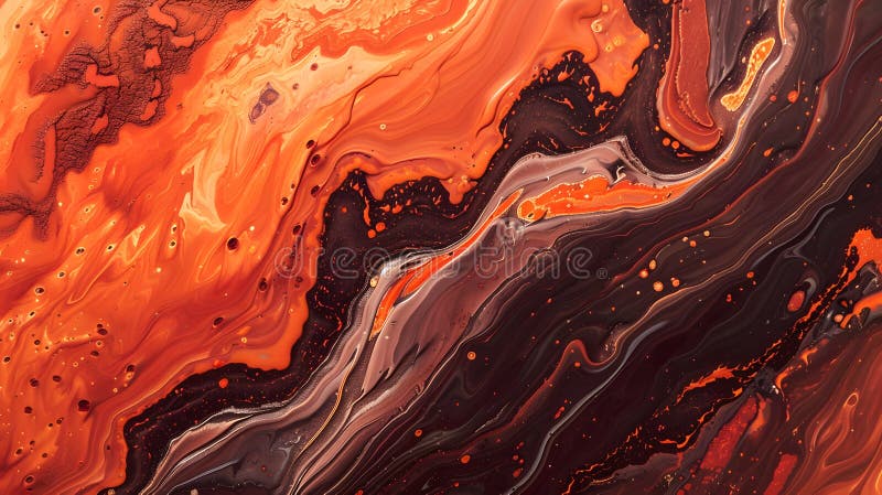 Abstract Red and Orange Fluid Lava Texture Background Stock ...