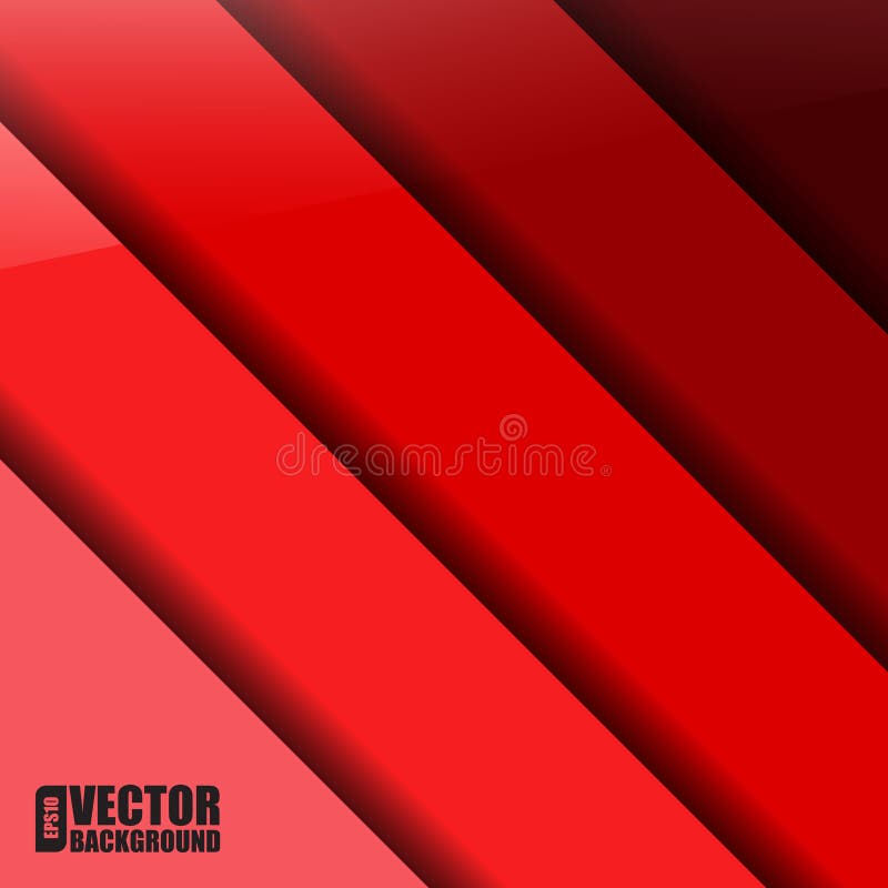 Abstract Background with Red Paper Layers Stock Vector - Illustration ...