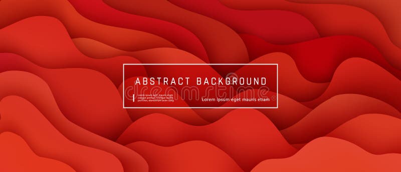 Abstract Background with Red Wave and Liquid Shapes Composition. Stock ...