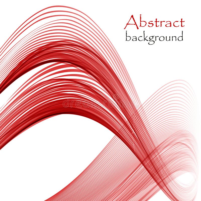 Abstract Background with Red Waves of Transparent Flying Material Stock ...