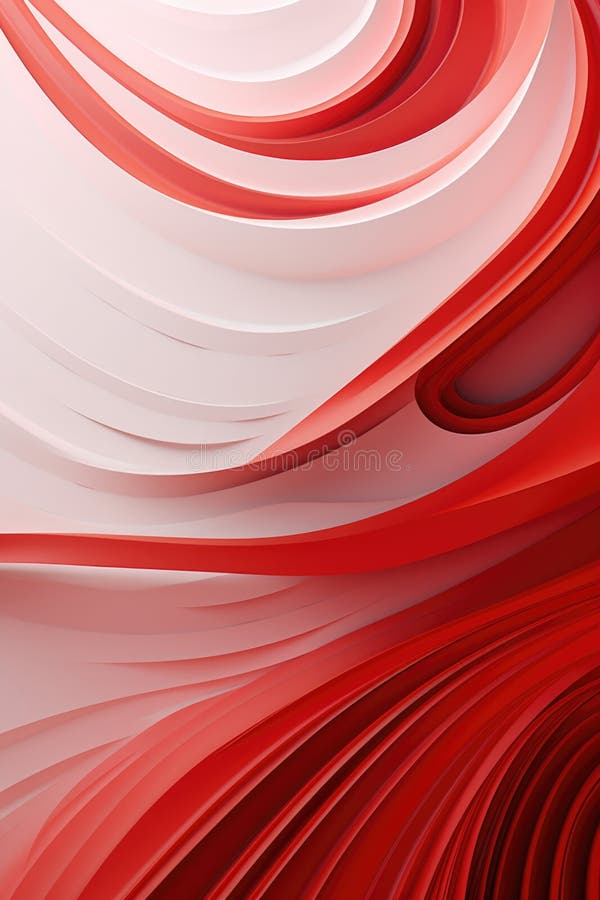 Abstract Background with Red and White Curved Lines. Suitable for ...