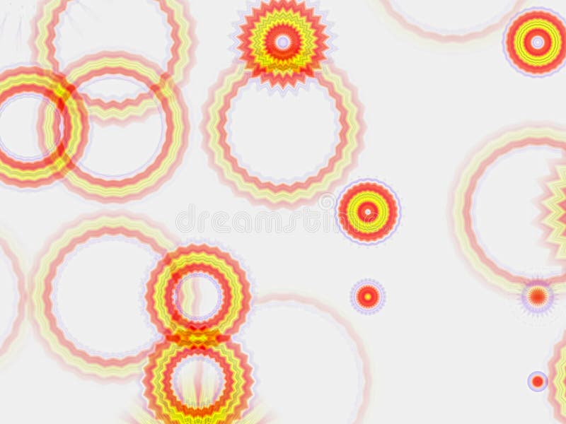 Abstract Background with Red, Yellow, and Purple Circles Creating a ...