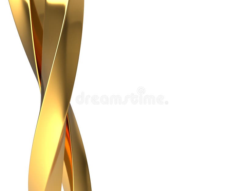 Abstract Background with Reflection Smooth Wavy Gold Lines 3d ...