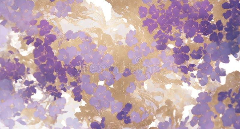 Abstract Background with Regal Floral in Violet and Gold Palette Stock ...