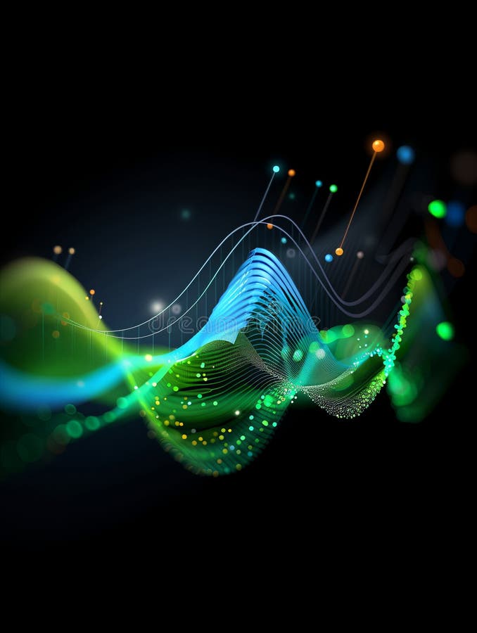 Abstract Background of Financial Growth with Gradient Wave Patterns in ...