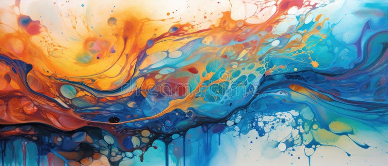 An Abstract Background Resembling the Brewing and Bubbling of Colorful ...