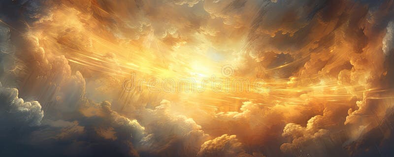 Abstract Background Resembling a Dreamy Celestial Realm, with Floating ...