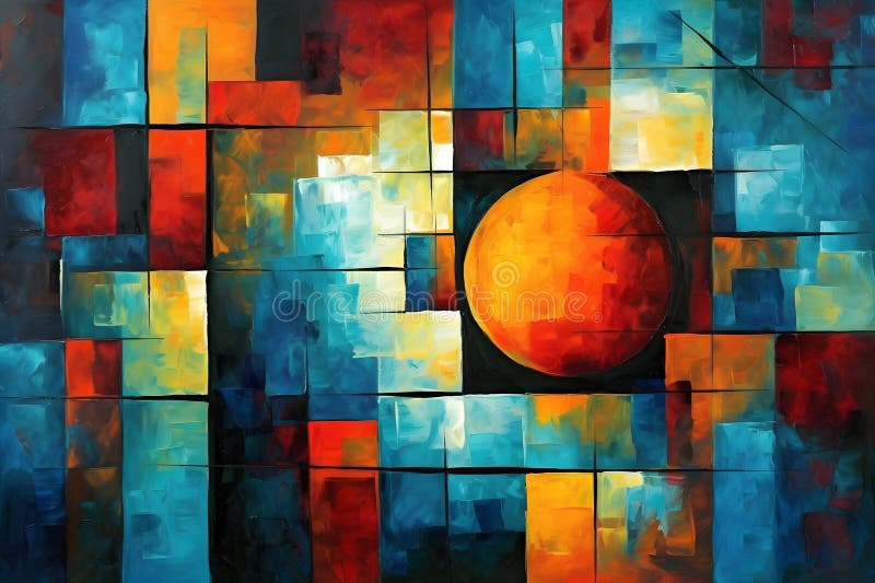 Abstract Background is the Result of Painted Brushstrokes that Evoke ...