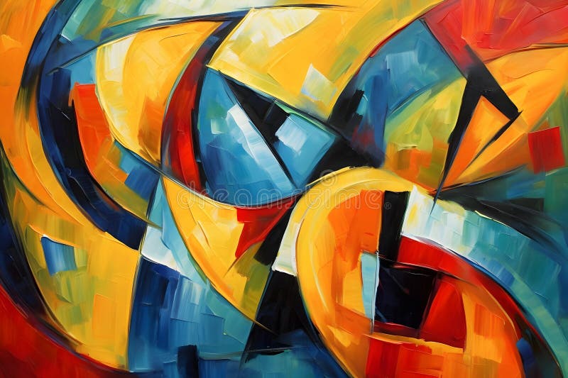 Abstract Background is the Result of Painted Brushstrokes that Evoke ...