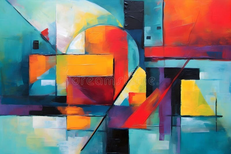Abstract Background is the Result of Painted Brushstrokes that Evoke ...