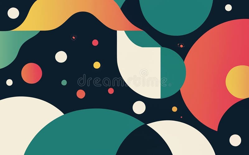 Abstract Background in Retro Style with Smooth Shapes, Gradient. Stock ...