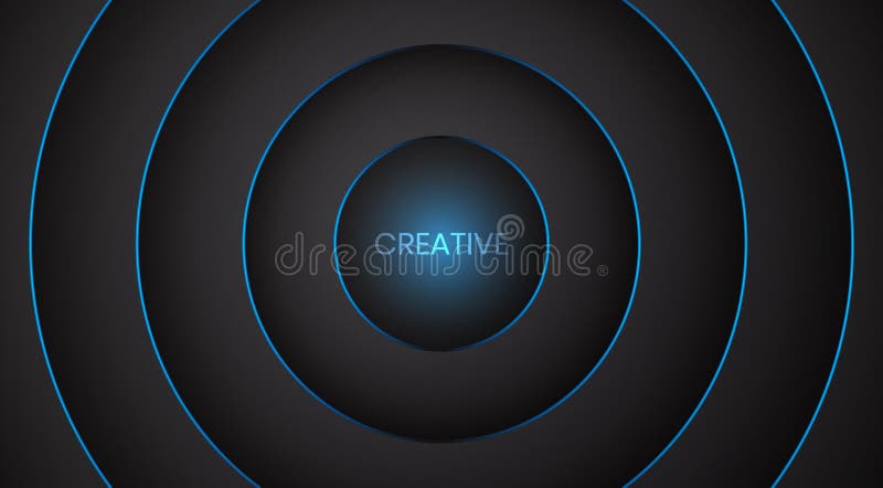 Abstract Background from Rings with a Ball. Vector Illustration Stock ...