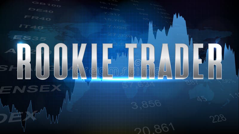 Background of Rookie Trader and Technical Analysis Chart Graph Stock ...