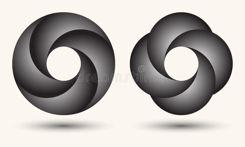 Abstract Background with Rotating Elements. Rotating Circle As Dynamic ...