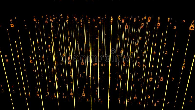 Abstract Background of Rotating Particles and Sparkling Rays. 3D. 4K ...