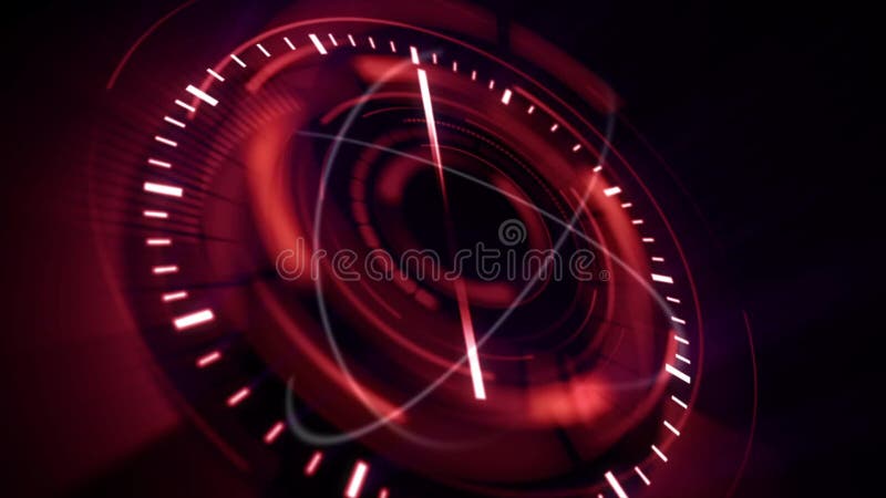 Abstract Background with Rotating Red Clock Stock Video - Video of ...