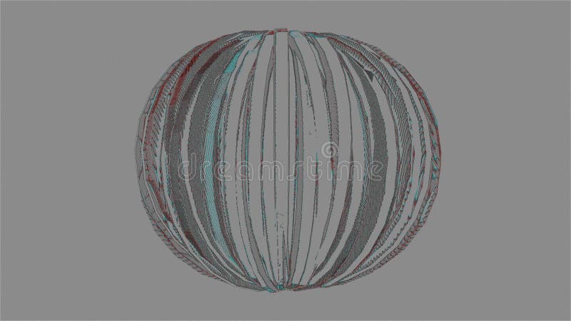 Abstract Background Rotating Segmented Sphere on Grey Background Stock ...