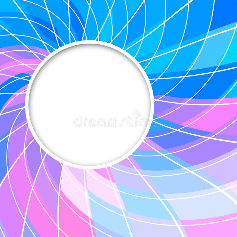 Abstract Background. Round Frame. Circle Shape. Blue Pink Color Circles ...
