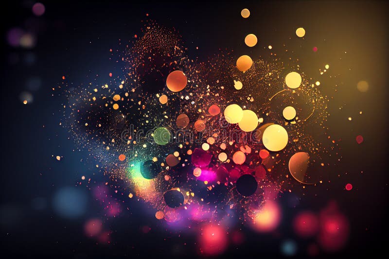 Abstract Background Round Particles Bokeh. Generative AI, Generative, AI Stock Photo - Image of ...