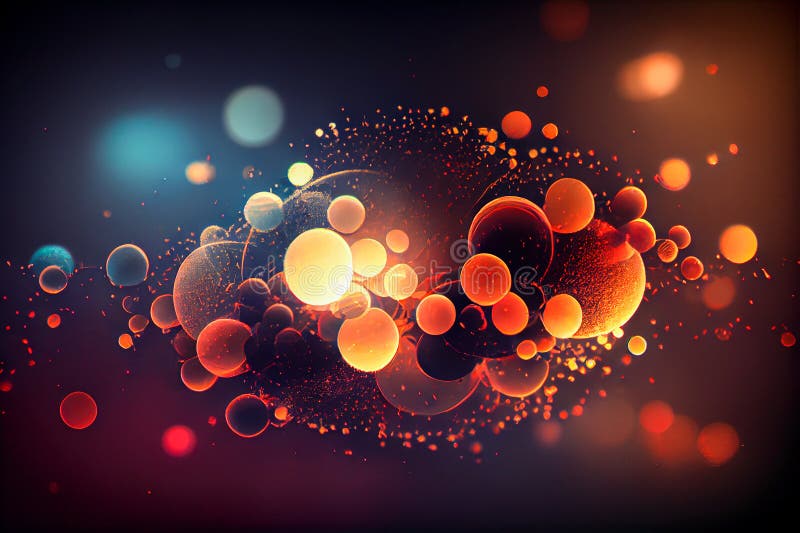Abstract Background Round Particles Bokeh. Generative AI, Generative ...