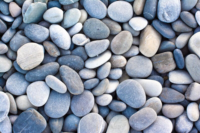 Abstract Background with Round Pebble Stones. Stones Beach Top View ...