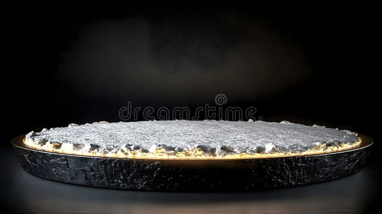 Abstract Background, Round Platform, Black and White, Glowing Edge ...